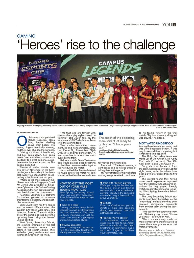 Campus Legends Secondary School – Campus Legends Singapore®